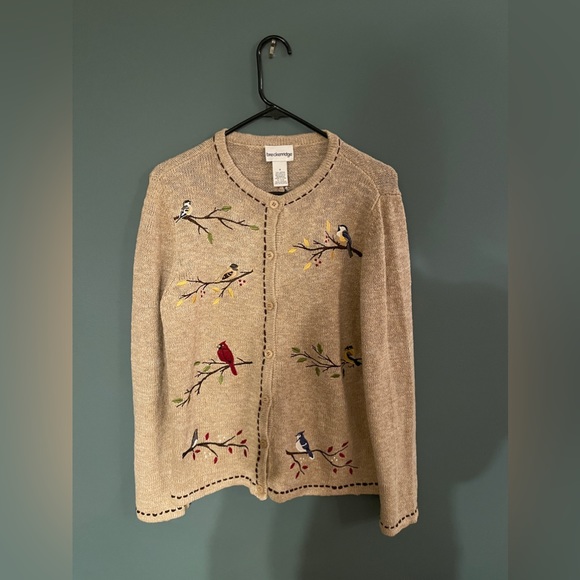 breckenridge | Sweaters | Breckenridge Embroidered Bird Cardinal ...